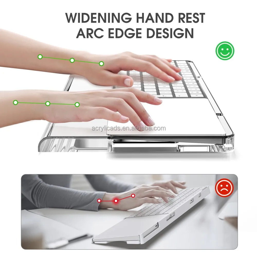 Transparent Acrylic Keyboard Stand and Touchpad Tray Pad Suitable ...