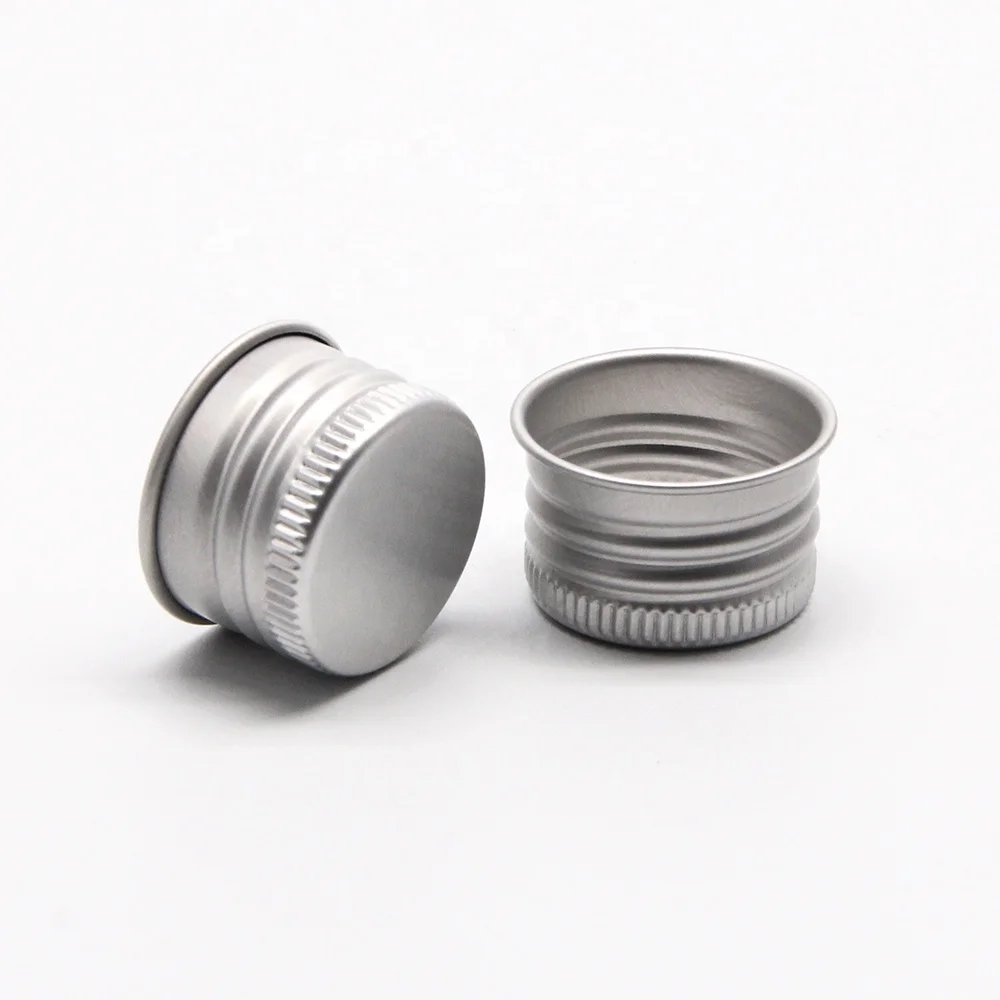 18mm 20mm 24mm 28mm Screw Aluminum Cap For Cosmetic Bottles Plastic Cap With Aluminum Overshell ...