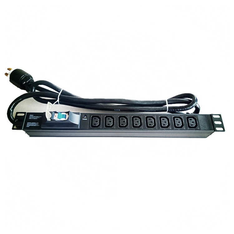 Iec Type Cabinet Power Distribution Unit 19'' 1u 32a Circuit Breaker Iec C13 Pdu Socket With ...
