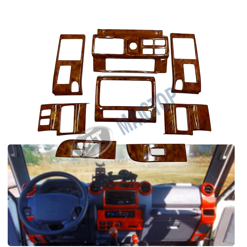 Maictop Car Accessories Interior Kit Wooden Dashboard Panel For Land ...