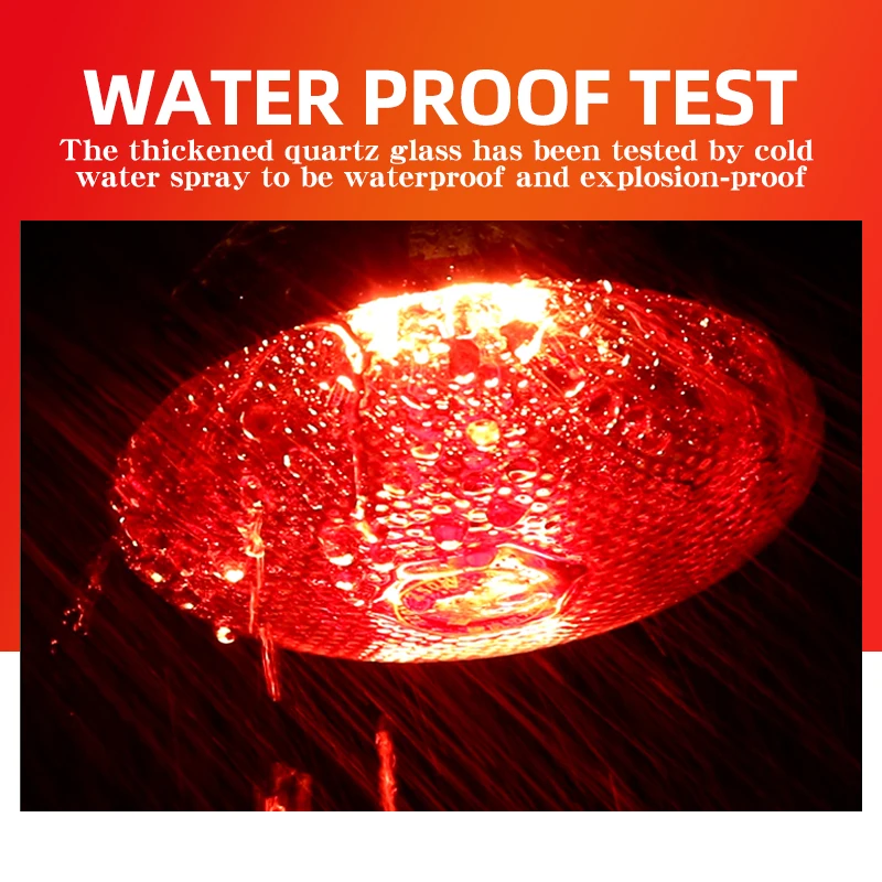 Waterproof Infrared Heat Lamp Red Pitted Breeding Bulb 100w/150w/200w ...