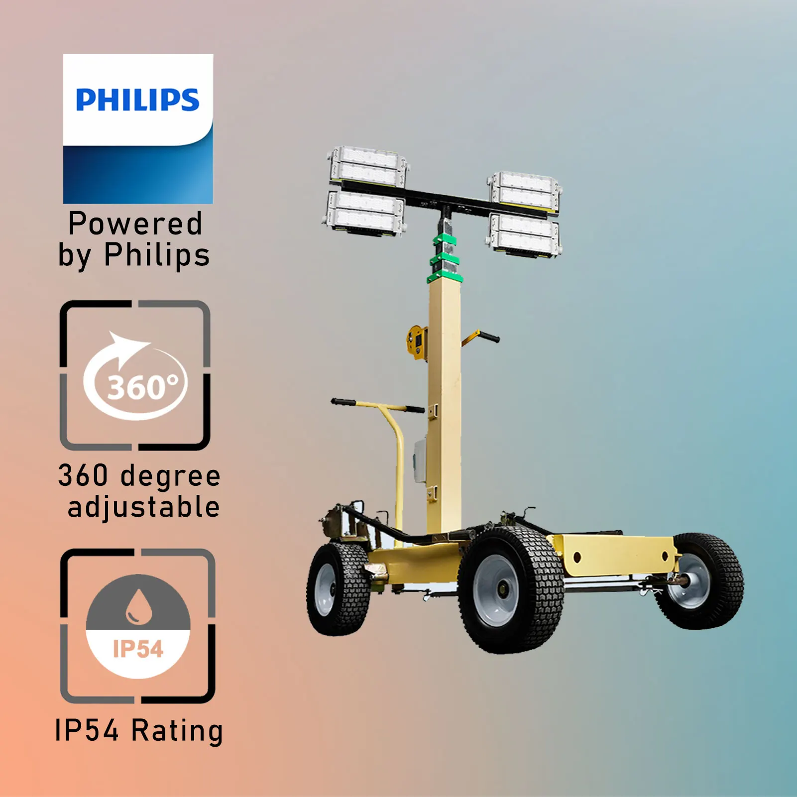 Dedicated Manufacturer 400w Trolley Mobile Industrial Led Light Tower ...