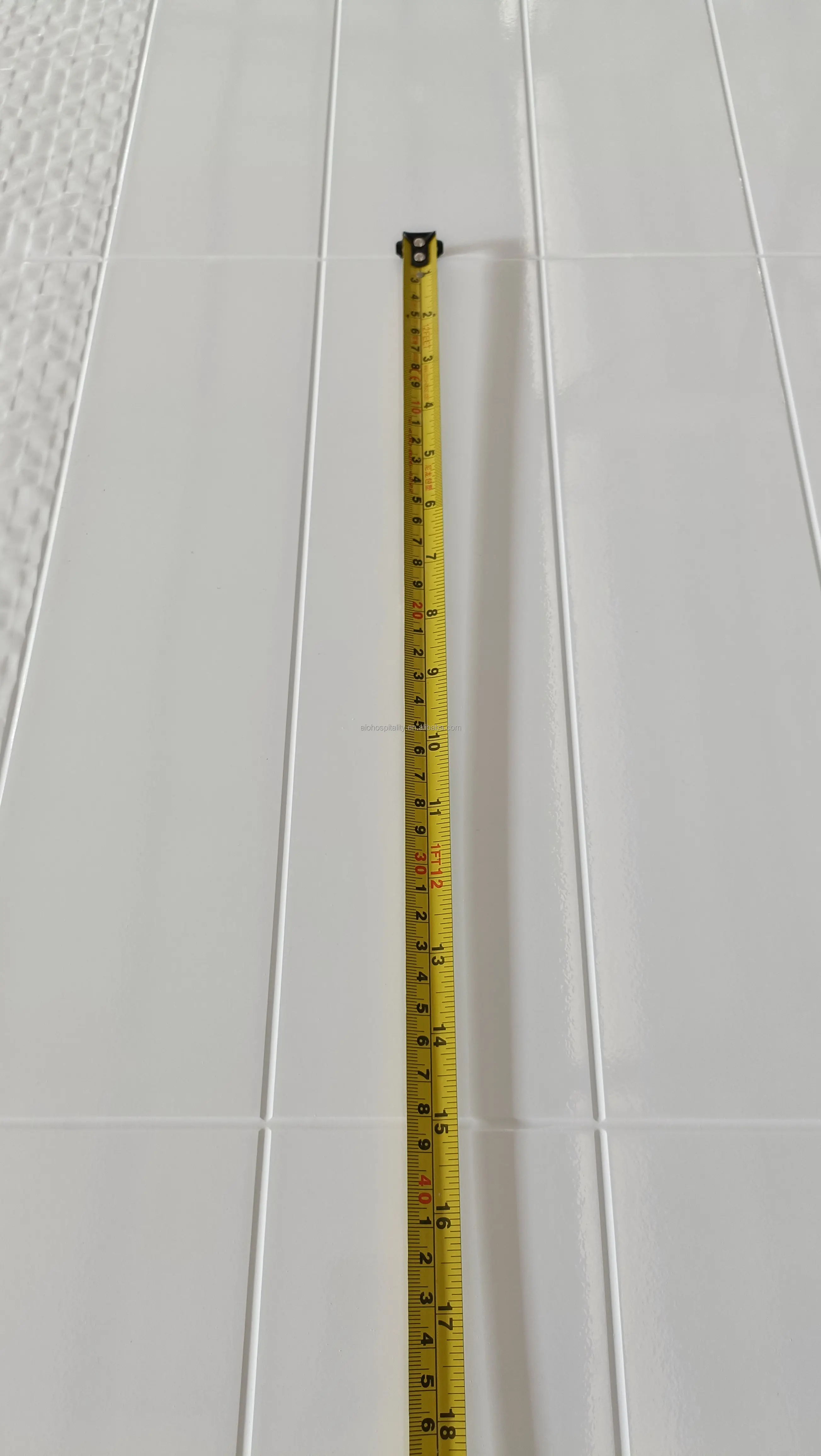 4''x15'' Confetti Pattern Solid White Cultured Marble Tub Surround ...