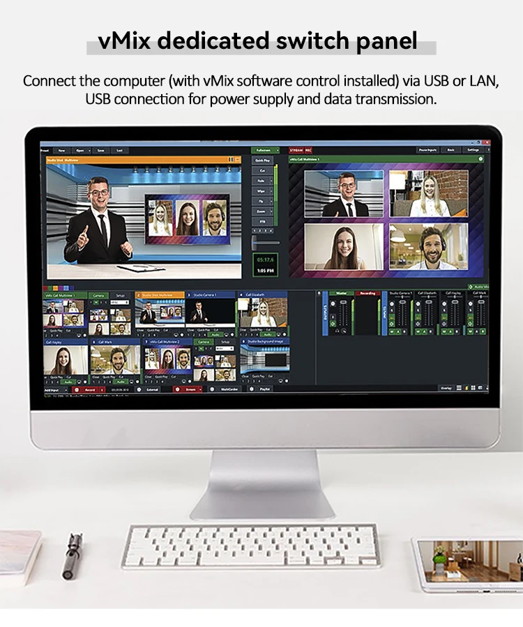 Vmix Control Panel For Audio Video Live Broadcast System Vimix Software ...