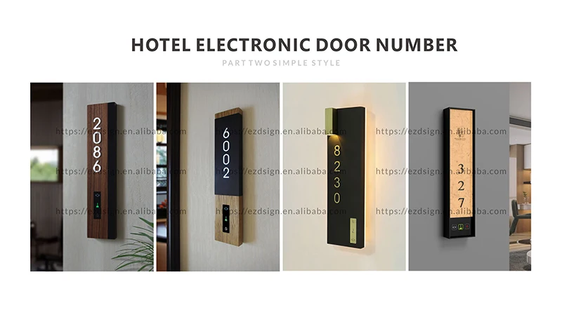 Customized Hotel Room Door Bell System with DND Electronic Doorplate