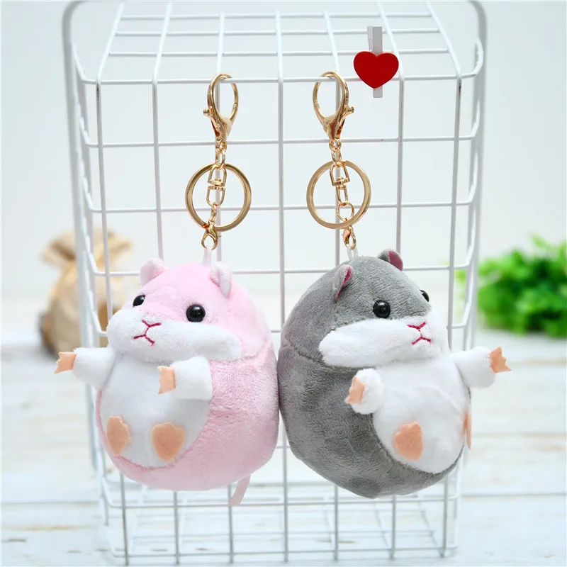 Cartoon Hamster Doll Keychains Cute Stuffed Toy Key Chain For Girls ...