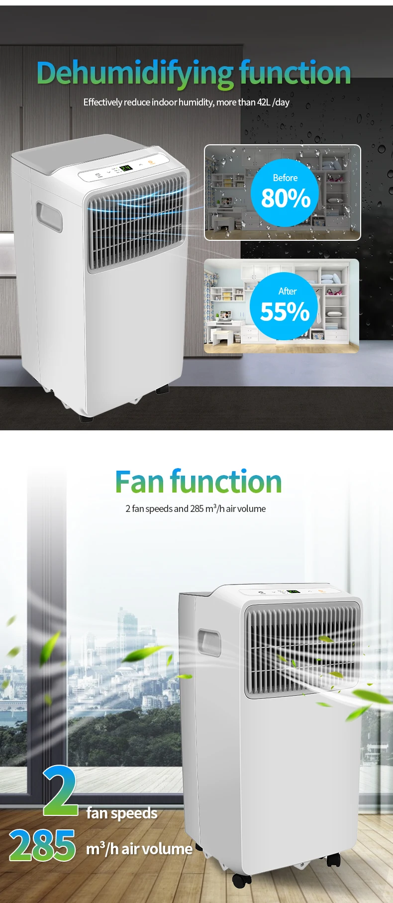 R290 Portable Air Conditioner - 7000 Btu Efficient Cooling