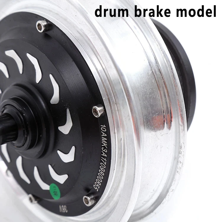 10 Inch Brushless Hub Motor 24V 350W Electric Scooter Motor Drum Brake ...