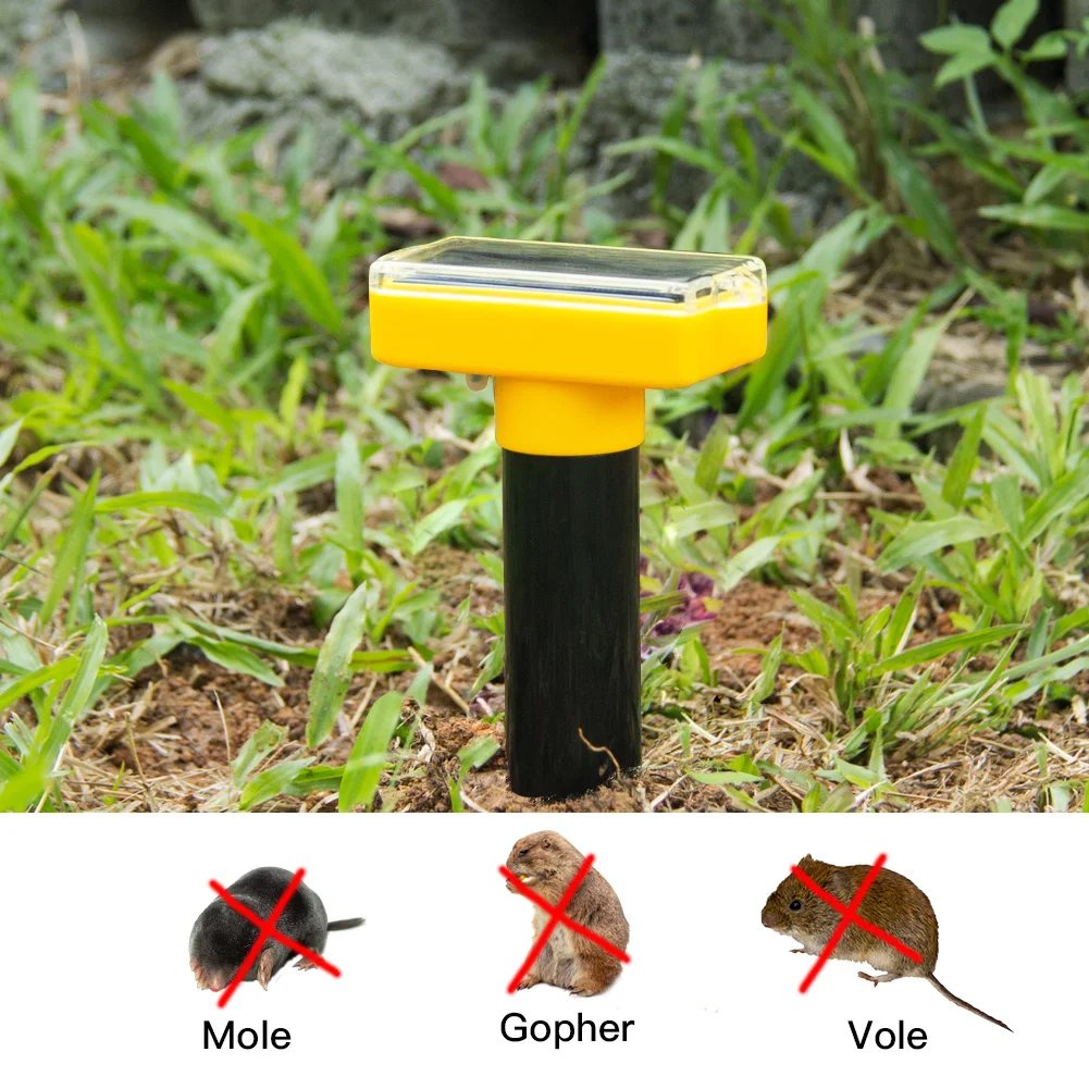 X-PEST AR07 Mouse Mole Snakes Pest Rodent Repeller Solar Sonic Mole ...