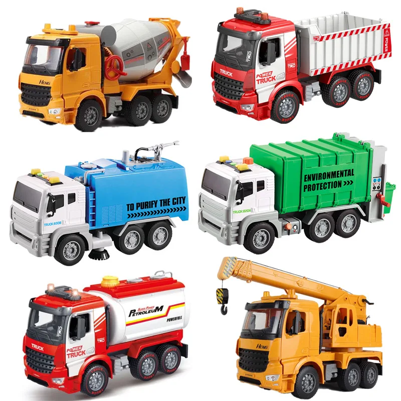 Boy Vehicle Truck Set Kids Friction Car Toy 1/12 Inertial Vehicle Green ...