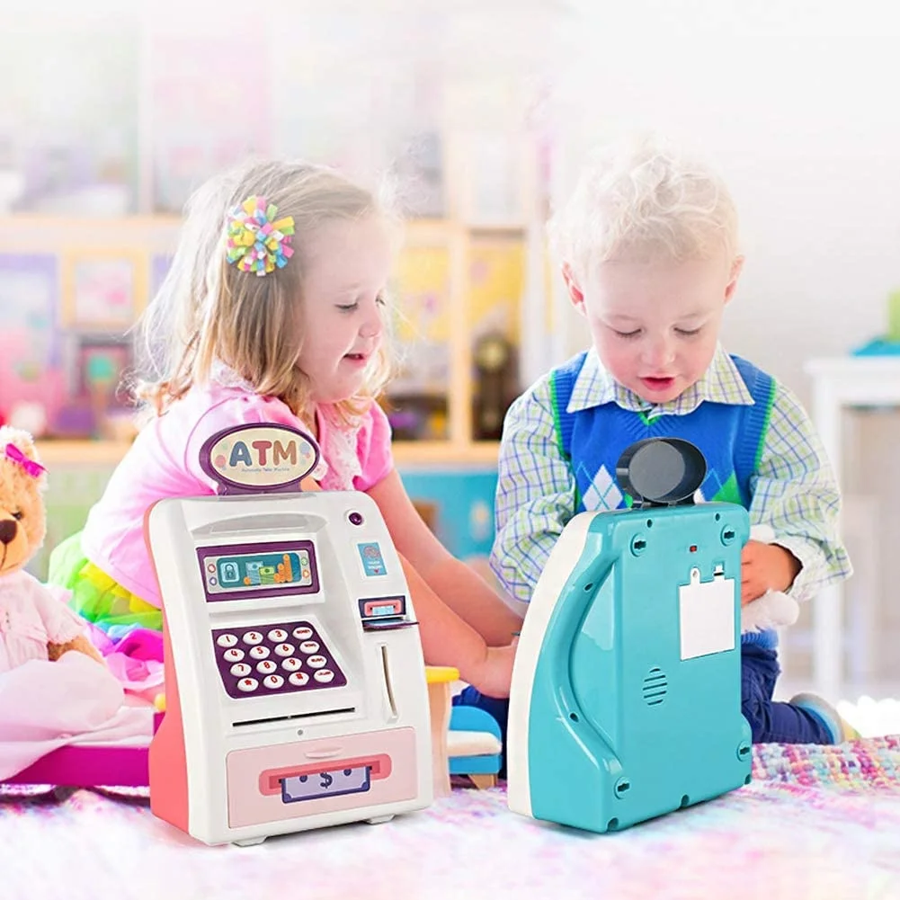 Cartoon Smart Fingerprint Plastic Money Box - Child Saving