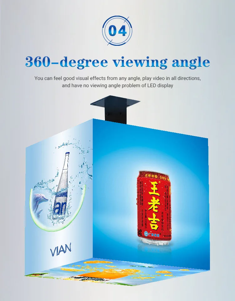 Outdoor Waterproof Advertising P2.5 Led Pixel Video Logo Sign Led Cube ...