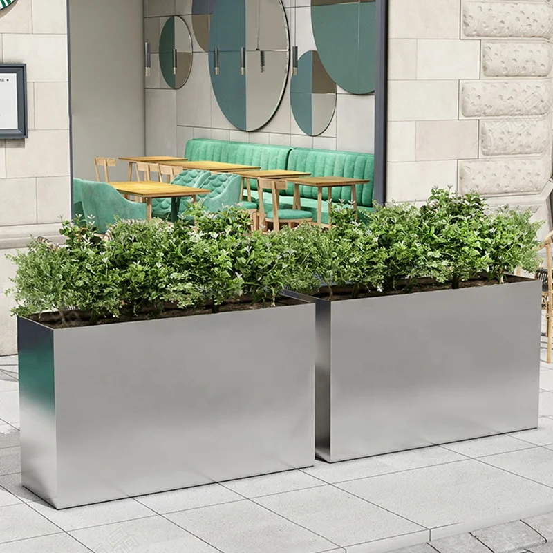 2023 Newest Hot Sale Modern Metal Planter Outdoor Flower Box For ...