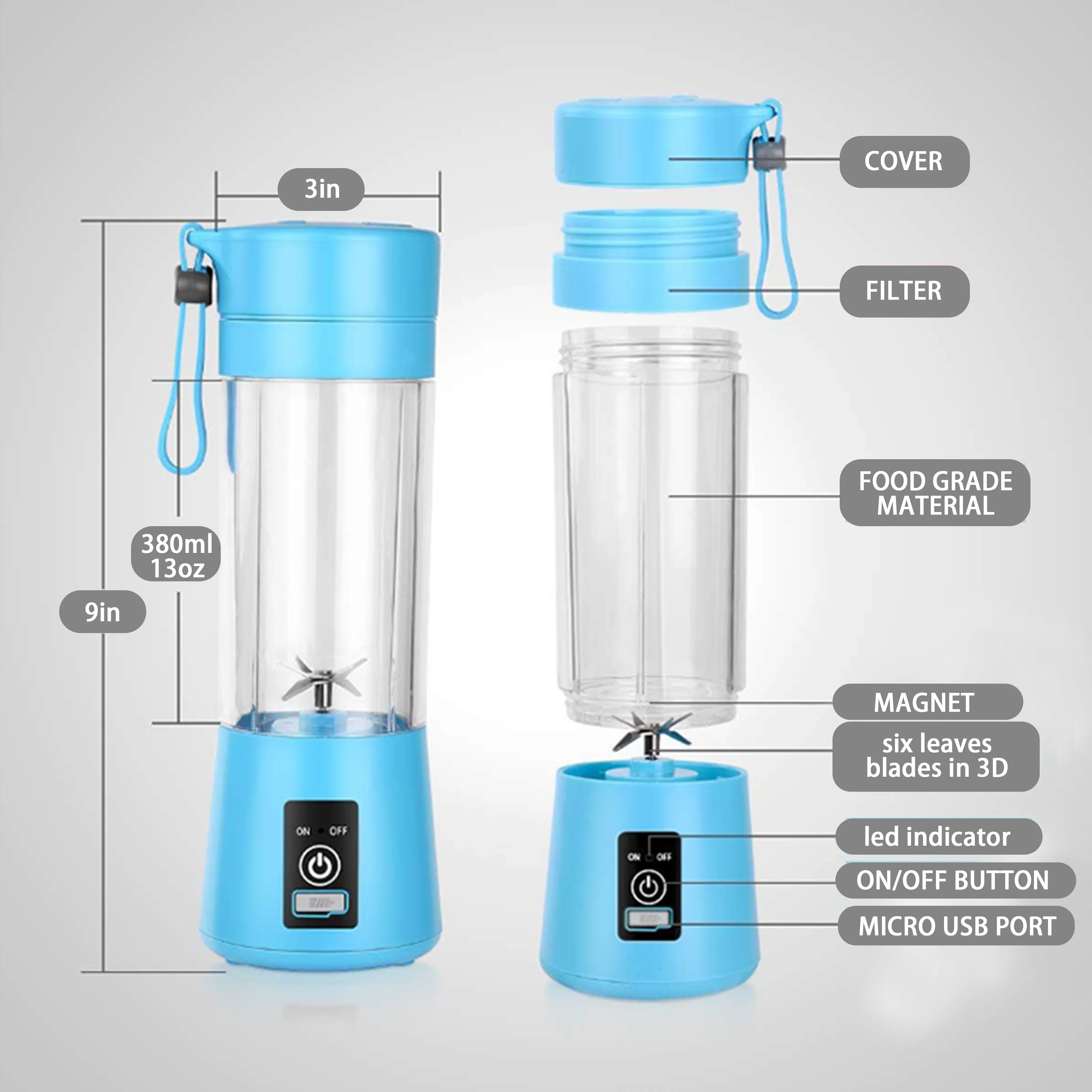 Wholesale Mini Fresh Juice Juicer - Electric USB Juicer