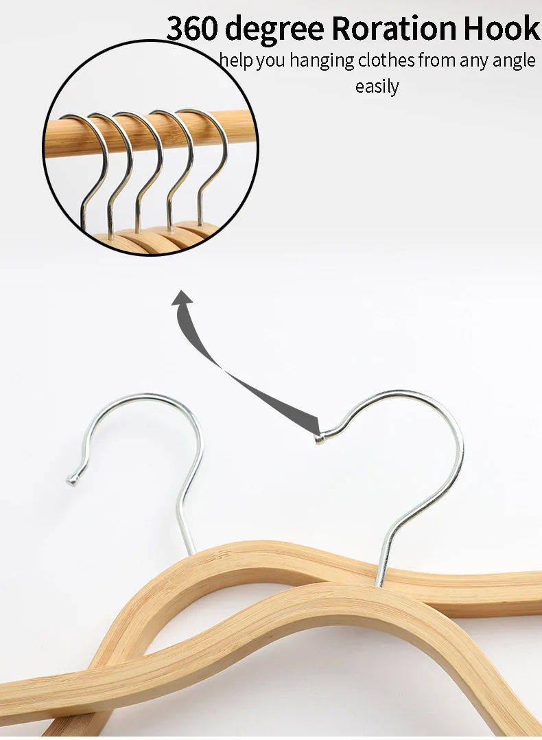 Heavy-duty Clothes Bamboo Hangers - Plywood Laminated
