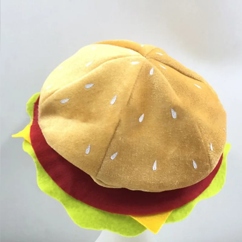 Little Red Book Funny Burger Hat Cute Cartoon Simulation Burger Food ...