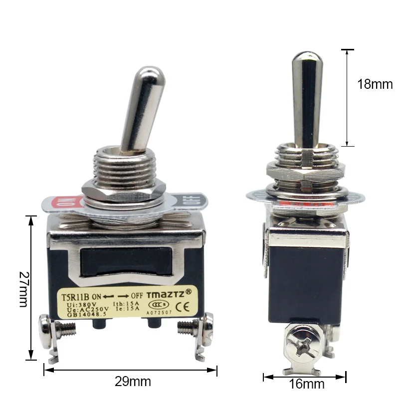15a 250v 20a 125v Ac On Off 2 Position Ten1021 Spst Heavy Duty Rocker ...