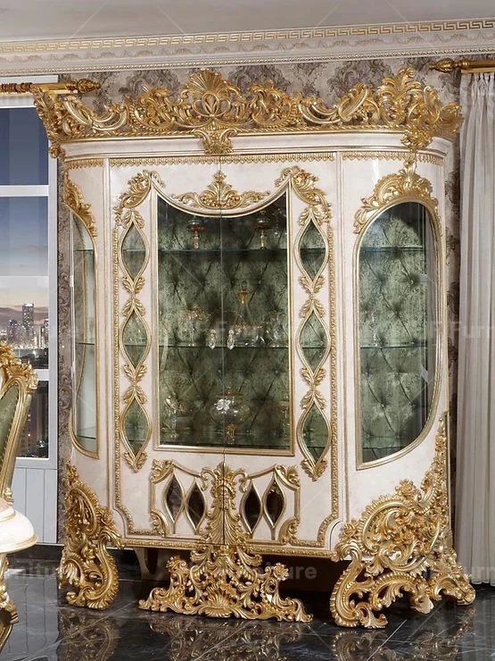 Rococo Royal Luxury Golden Solid Wood Dining Table French Classical ...