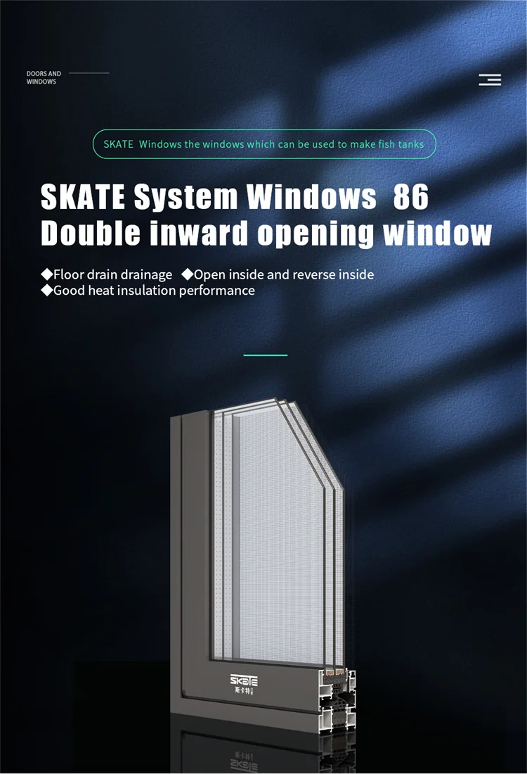 Aluminum Alloy Casement Window With 304 Stainless Steel Diamond Mesh ...