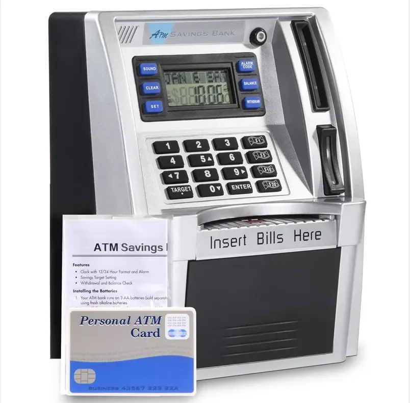 Atm Piggy Bank Savings Bank Toys Atm To Store Money Safe Deposit Money ...