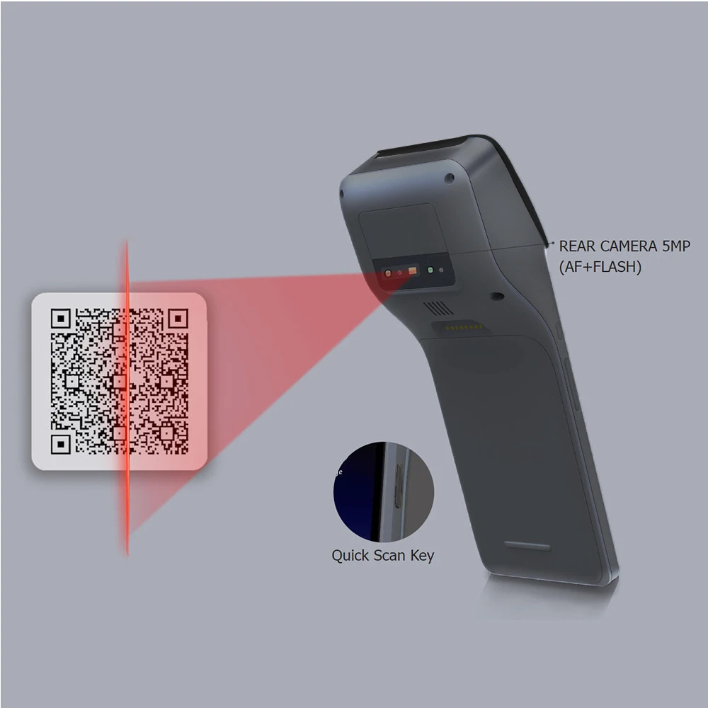 POS Terminal Thermal Receipt Printer 4G WiFi Support NFC Handheld ...