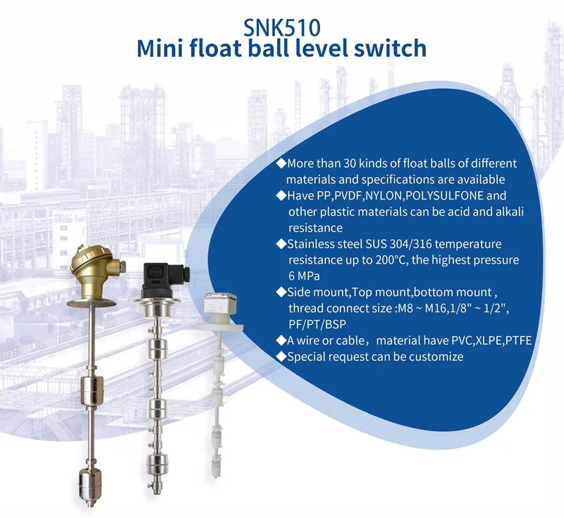 Stainless Steel Magnetic Float Level Switch - Reliable Tank Water Sensor