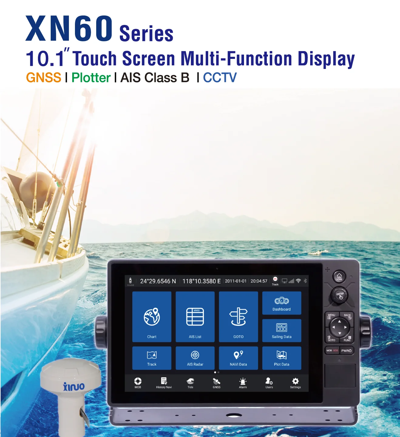 Xinuo XN60 Marine Electronics - Touchscreen MFD Class B AIS