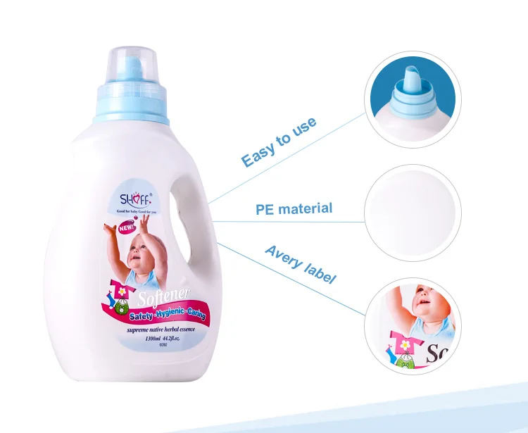 SHOFF 1300ML Baby Fabric Softener, Hypoallergenic, Non-toxic, Fluid ...