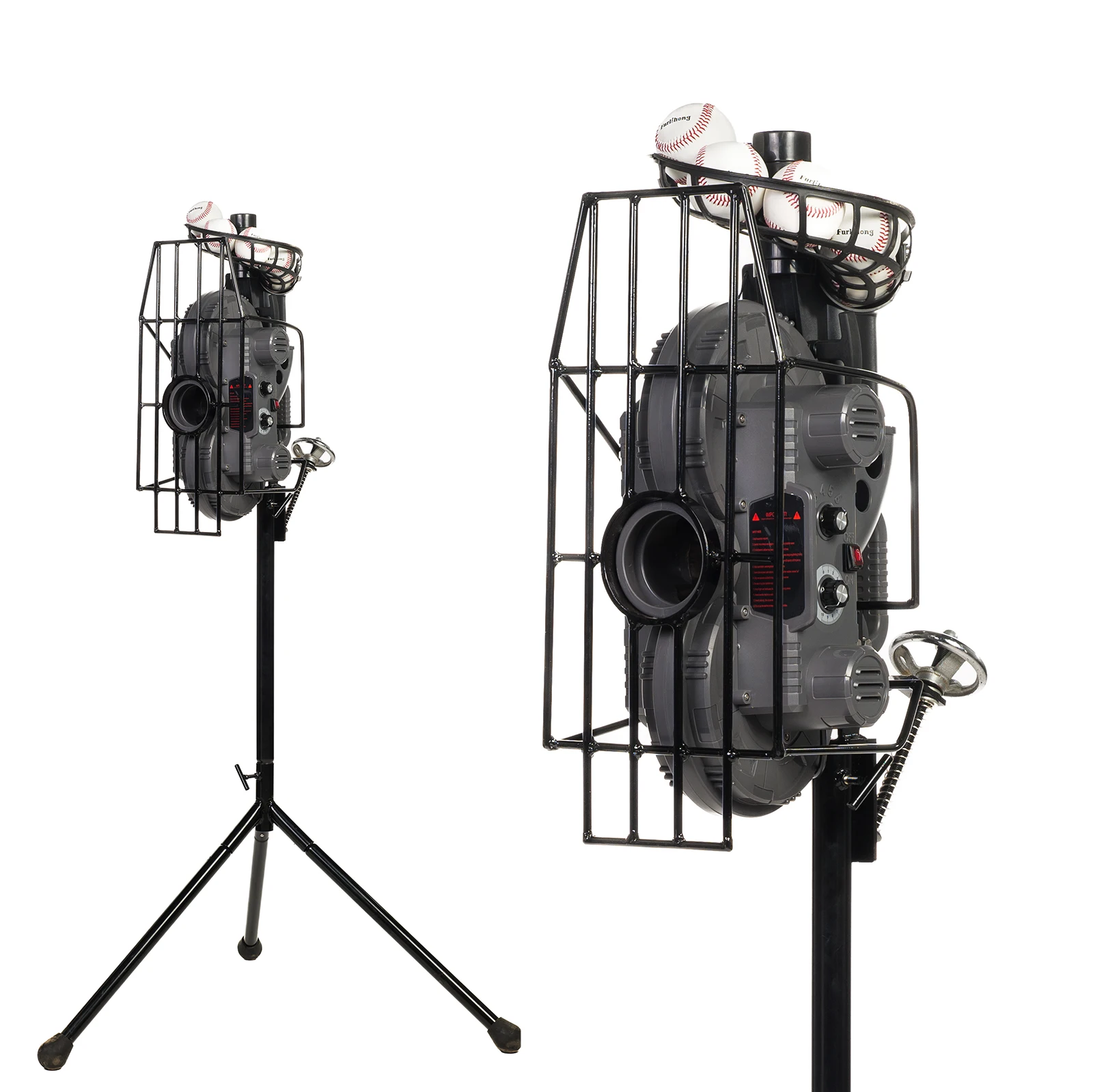 Furlihong 636BH Dual-Wheel Baseball Pitching Machine, 40-68 MPH for ...