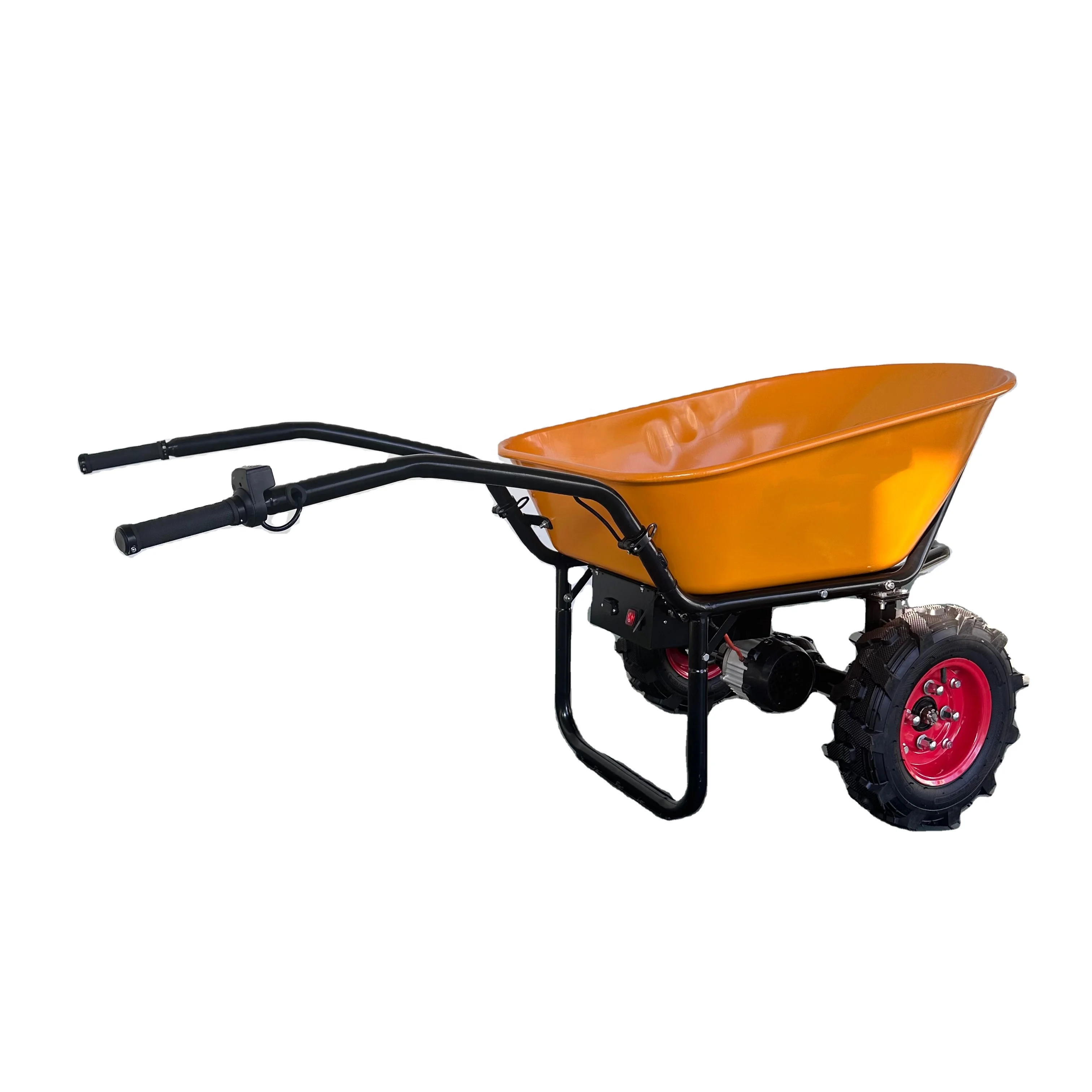 Electric Wheelbarrow - Heavy Duty Utility Cart with 500W Battery