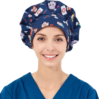 Anno Woven Head Clip Color Surgical Hats Print Doctors Hair Medical ...