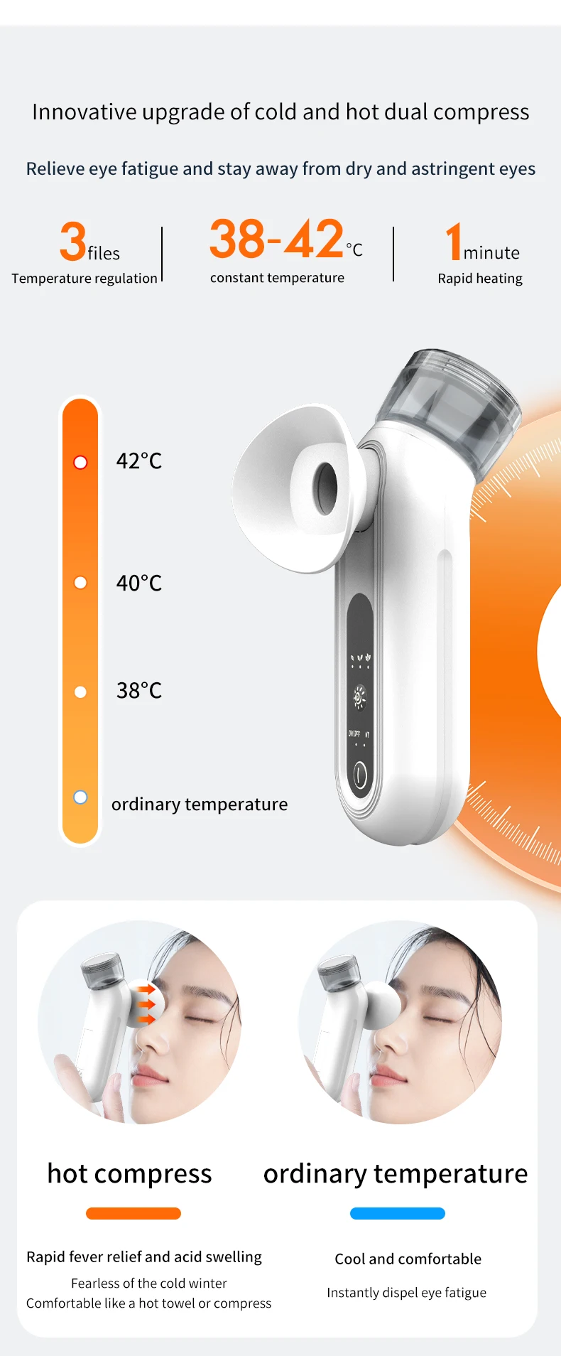 Portable Heated Eye Moisturizing Device - Relief Dry Eyes