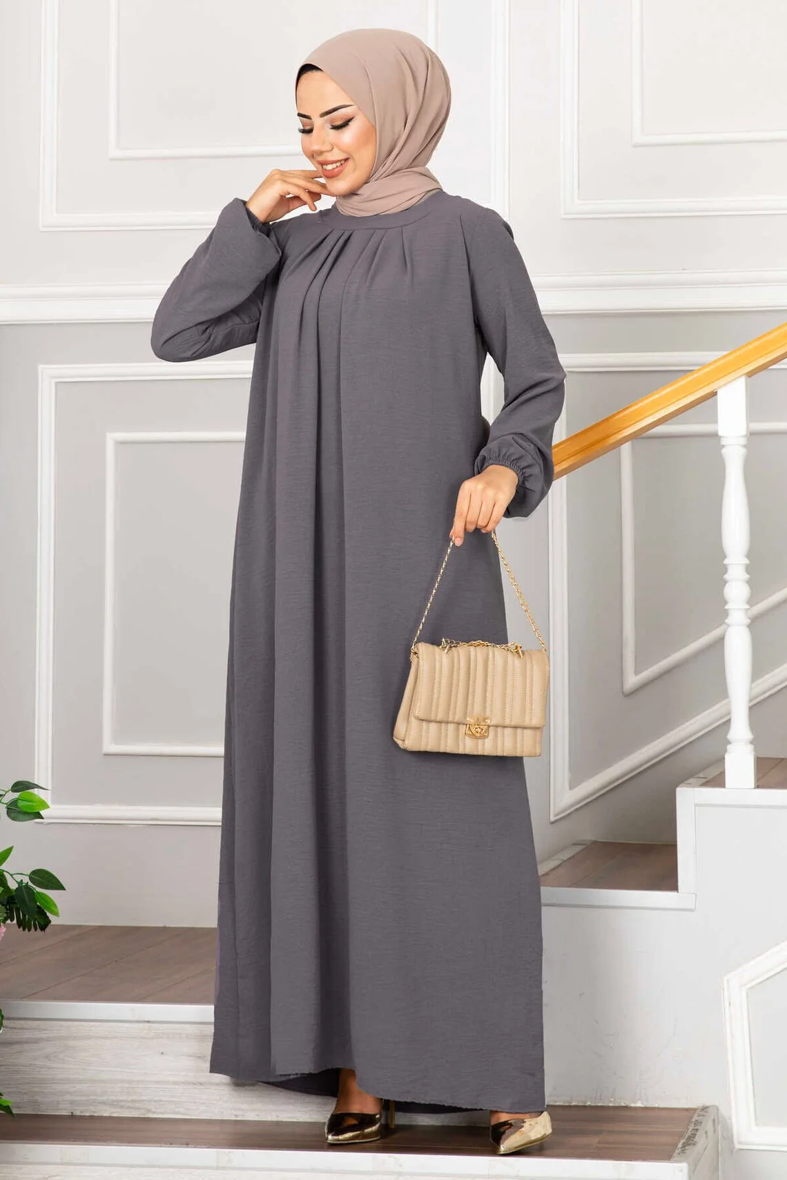Popular New Model Modest Abaya Dress Crepe Material Soft High Quality ...