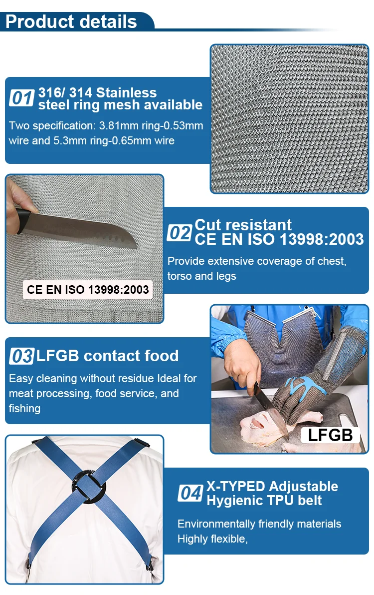 Metal Chainmail Cut Resistant Clothing Cutting Stainless Steel Ring ...