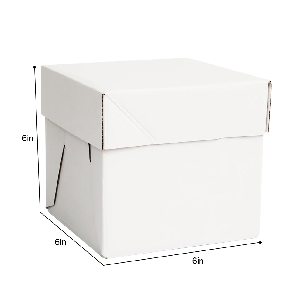 Custom 12 Inch Cake Boxes with Window - White Cardboard
