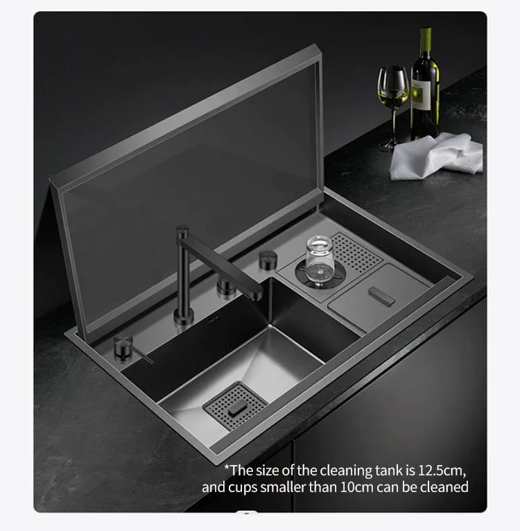 CE Complete Whole Set Smart Kitchen Sink Undermount Sinks Multifunction ...