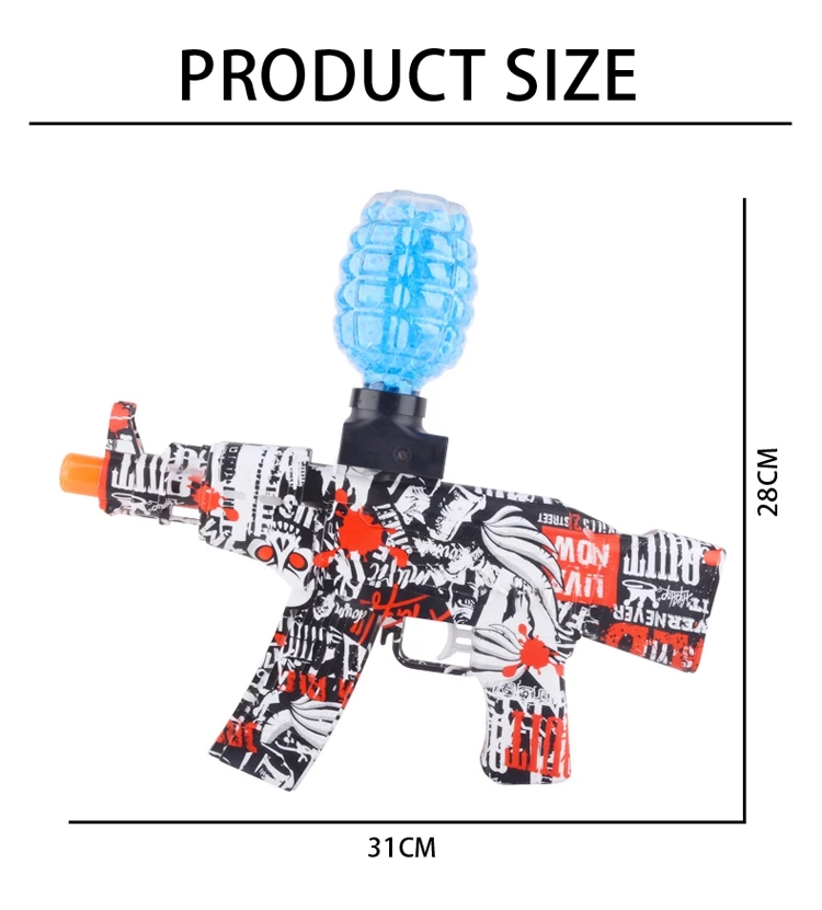 Electric Ak 47 Gun Gel Ball Blaster Orby Water Bead Blaster Splatter ...