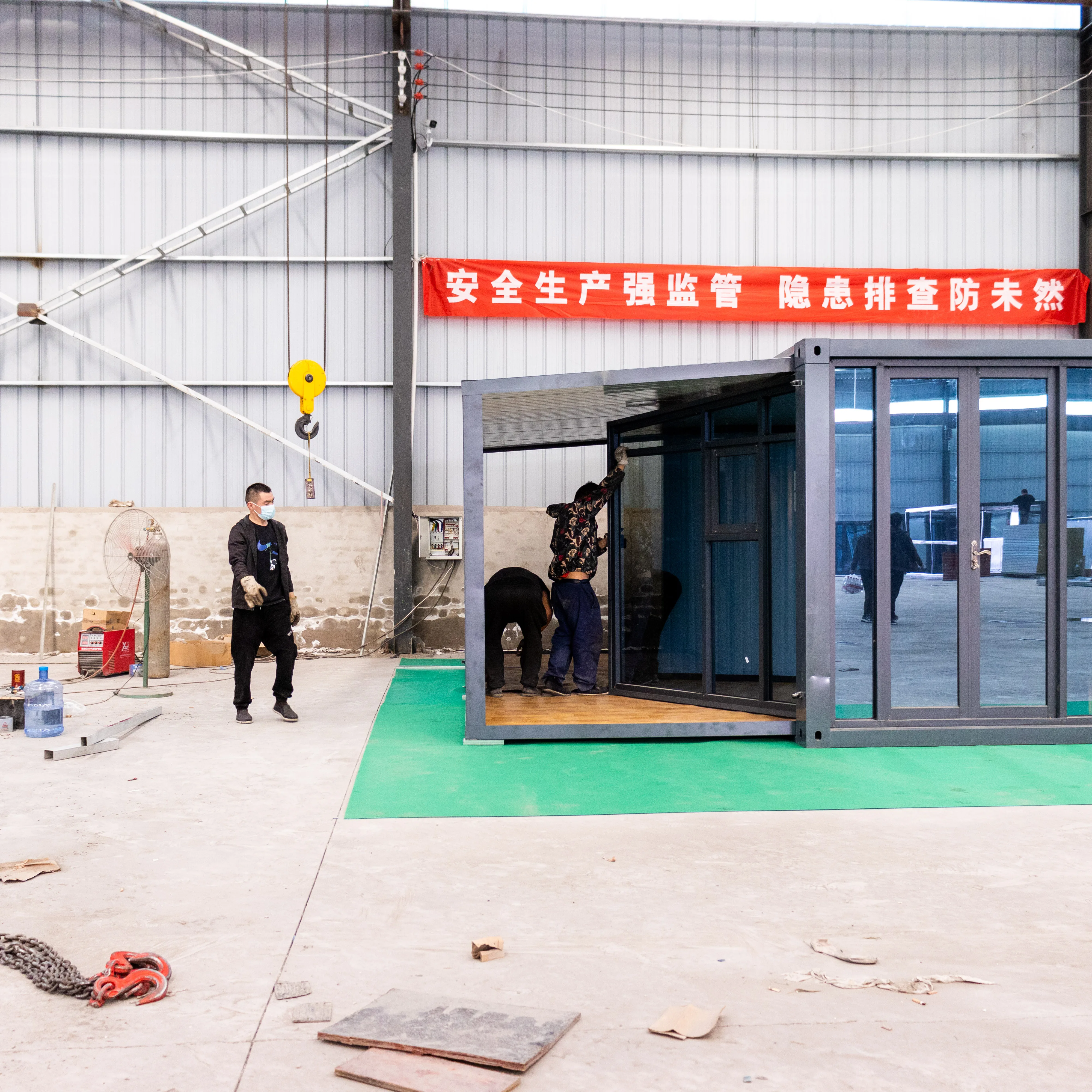 Glass Folding Container House With Bedrooms Shower Lights For Home ...