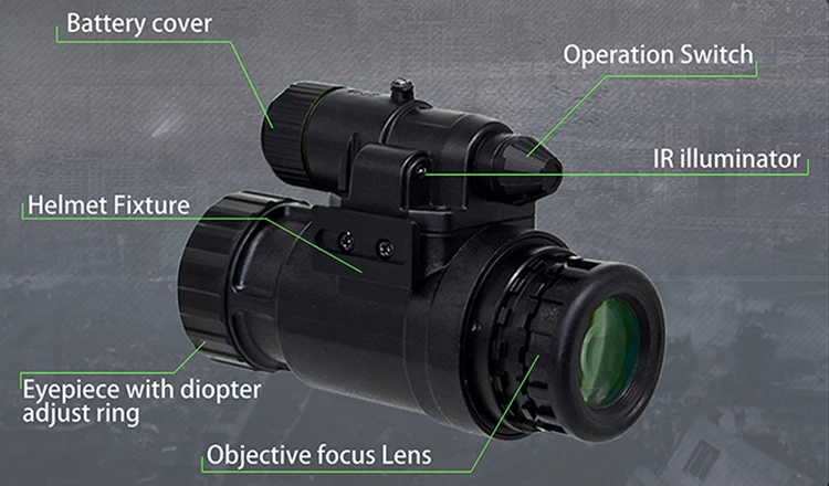 Lindu Optics 37mm Image Intensifier Tube Night Vision Monocular Googles ...