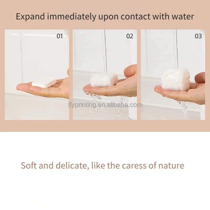 Classic Small Tissue 14 Pcs Set in Pvc Box Easy Take Compressed Towel ...