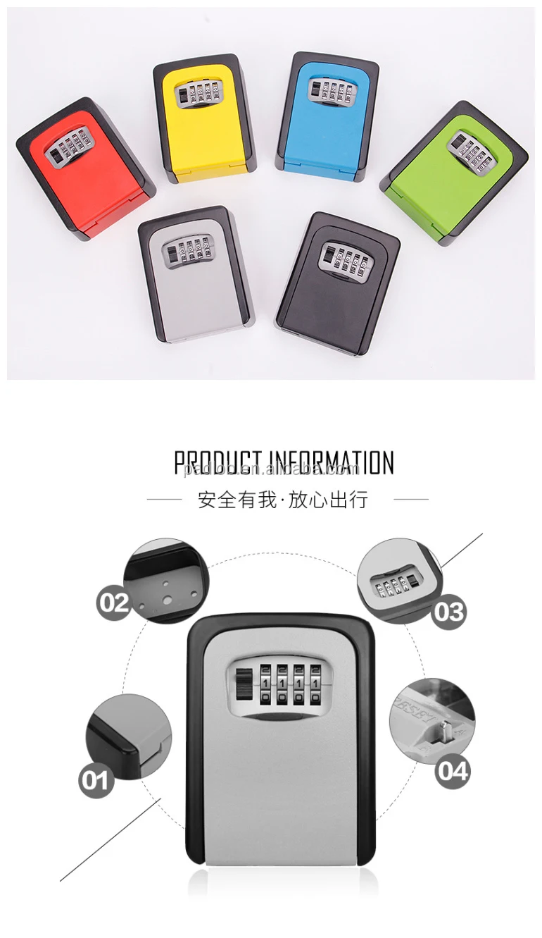 Combination Bolt 4 Digit 4-digit Hide Door Lock Key Safe Lock Box ...