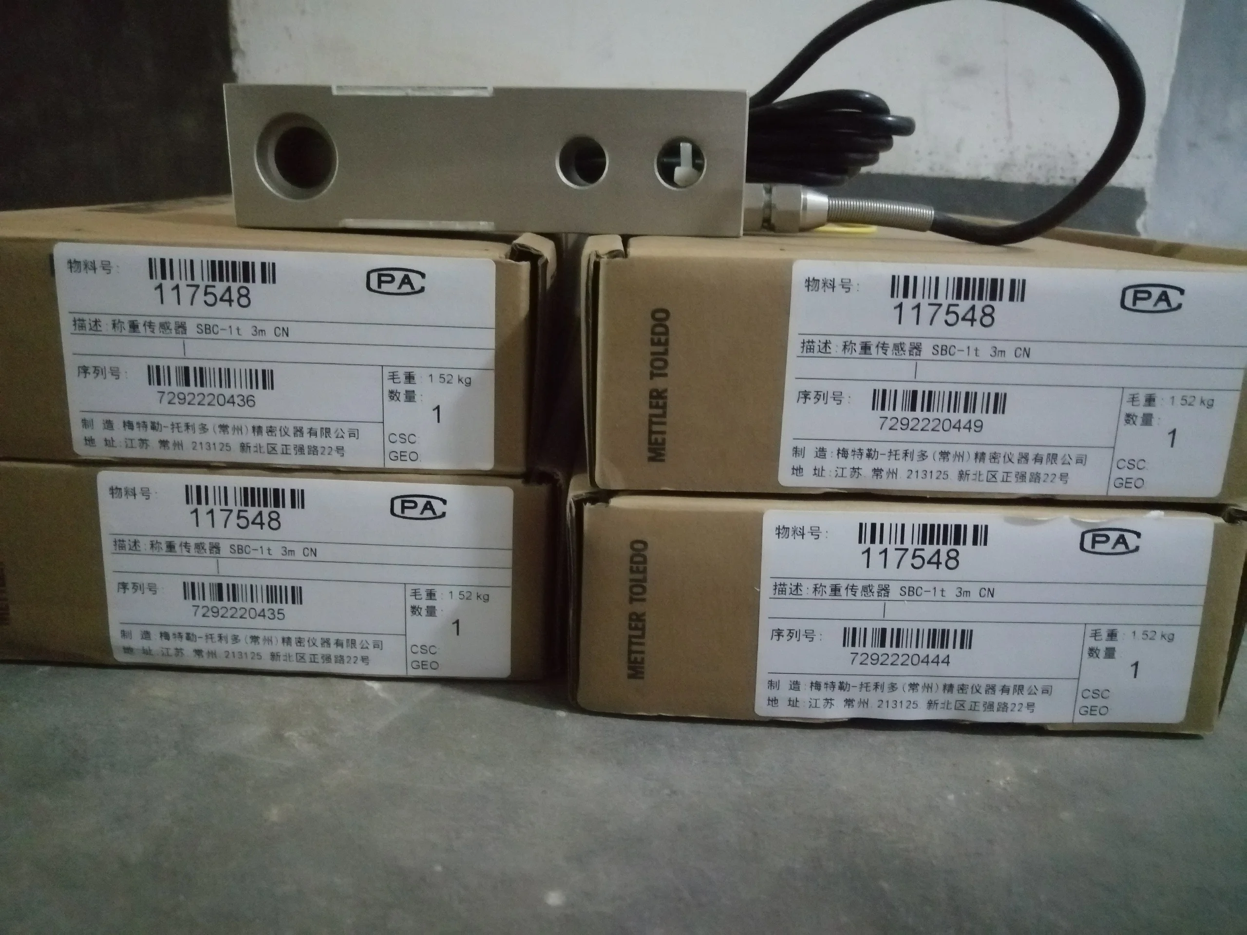 Mettler Toledo Load Cell Sbc-1 C3 Pn 117548 - Buy Mettler Toledo Load Cell Sbc-1 C3 Pn 117548 ...