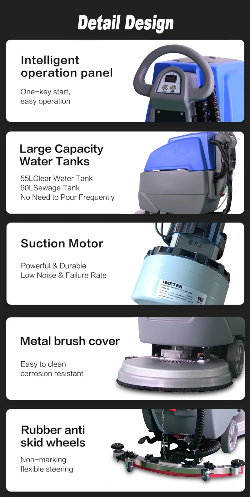 M510s Electric Driving Scrubber Industrial Warehouse Floor Cleaning ...