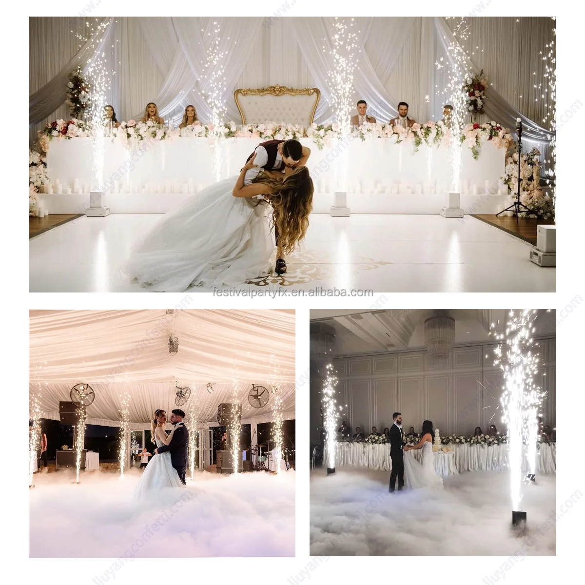 600W Electric Cold Spark Machine for Gender Reveal Weddings DJ Disco ...