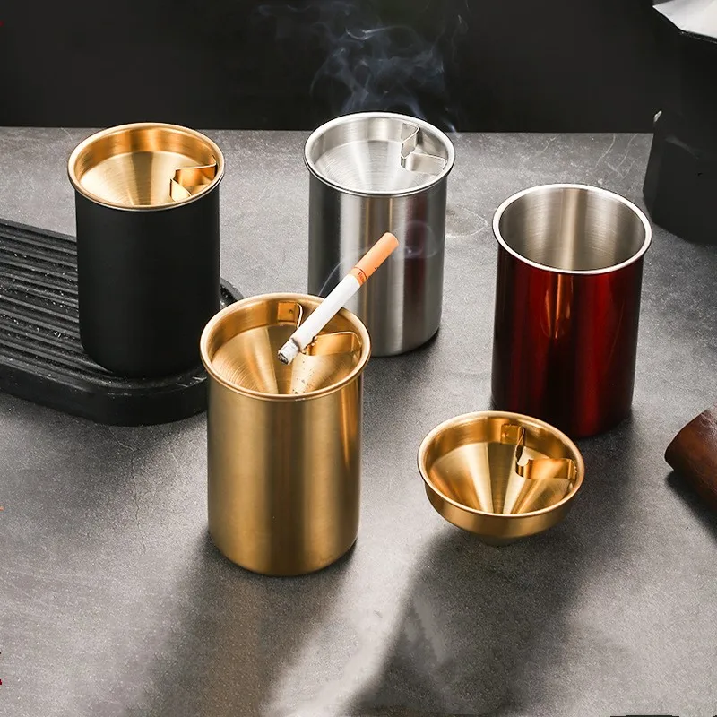 Stainless Steel Ashtray Is Not Afraid Of Flying Ash Internet Bar Office ...