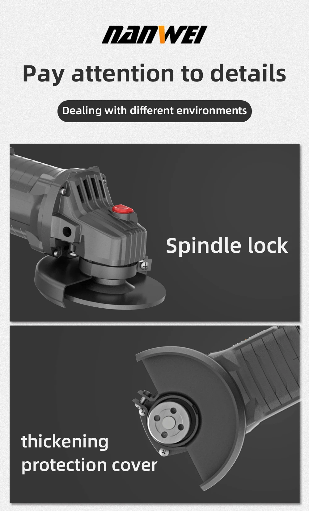 1400W 5'' Pro Angle Grinder Cutting Grinding Tools Cutter Machine ...