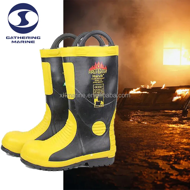 China Customized EN 15090 Standard Fire Fighting Boots Within Iron For ...