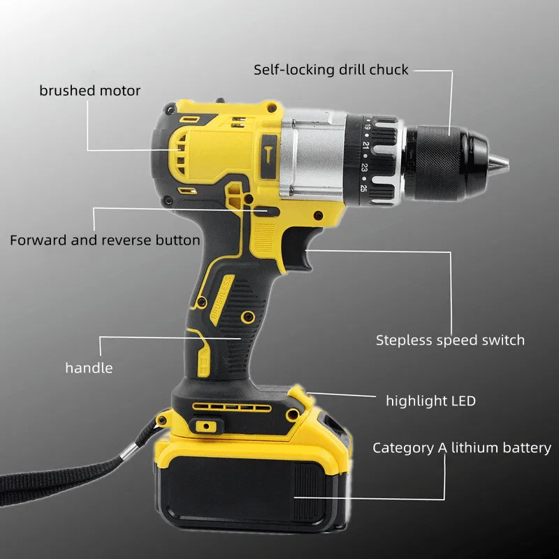 Wholesale 13mm Cordless Power Tool - 20V Li-Ion Battery
