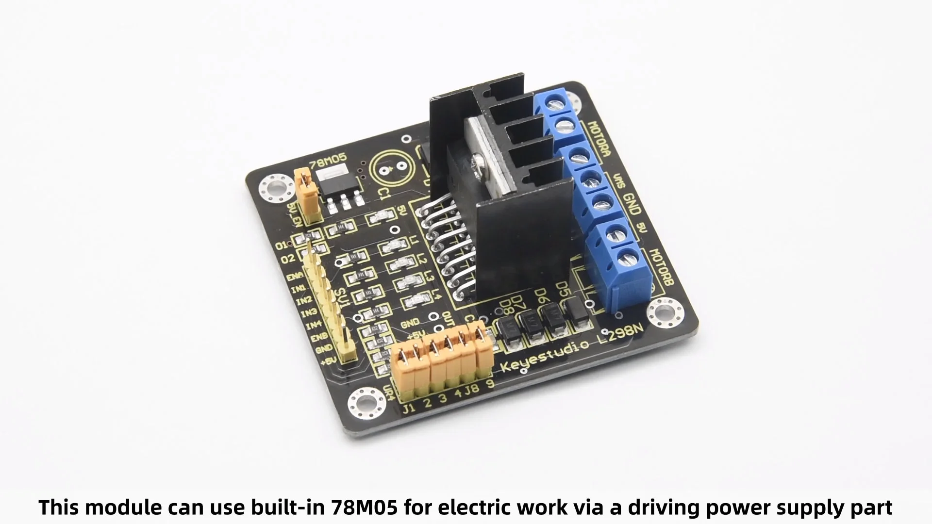 Keyestudio L298 Modul Papan Driver Motor,Untuk Arduino Motor Stepper ...