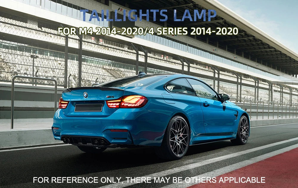 Pair Of Car Tail Light Assembly For Bmw M4 4 Series 2014-2020 Led Brake ...